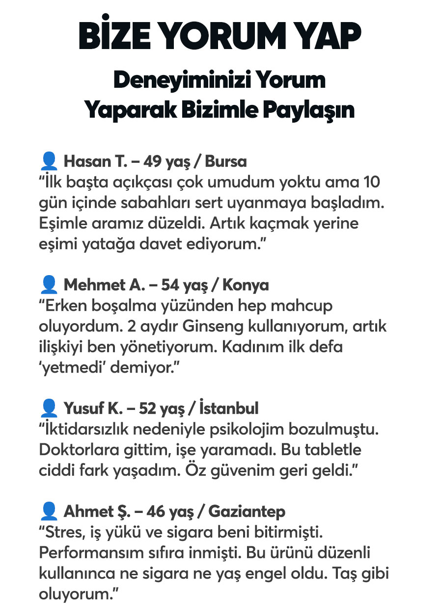 Ginseng Tablet | Sipariş Formu